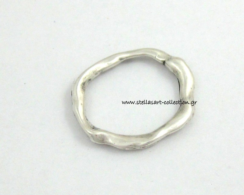 Mεταλλικός κρίκος"χειροποίητος" ΜΙΚΡΟΣ 27 x 24 mm -κατάλληλο για κολιέ ...